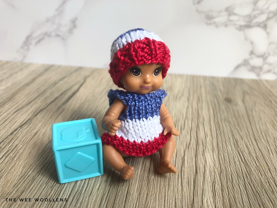 3 Inch Mini Baby Doll Clothes Hand Knitted Pants Hat and - Etsy
