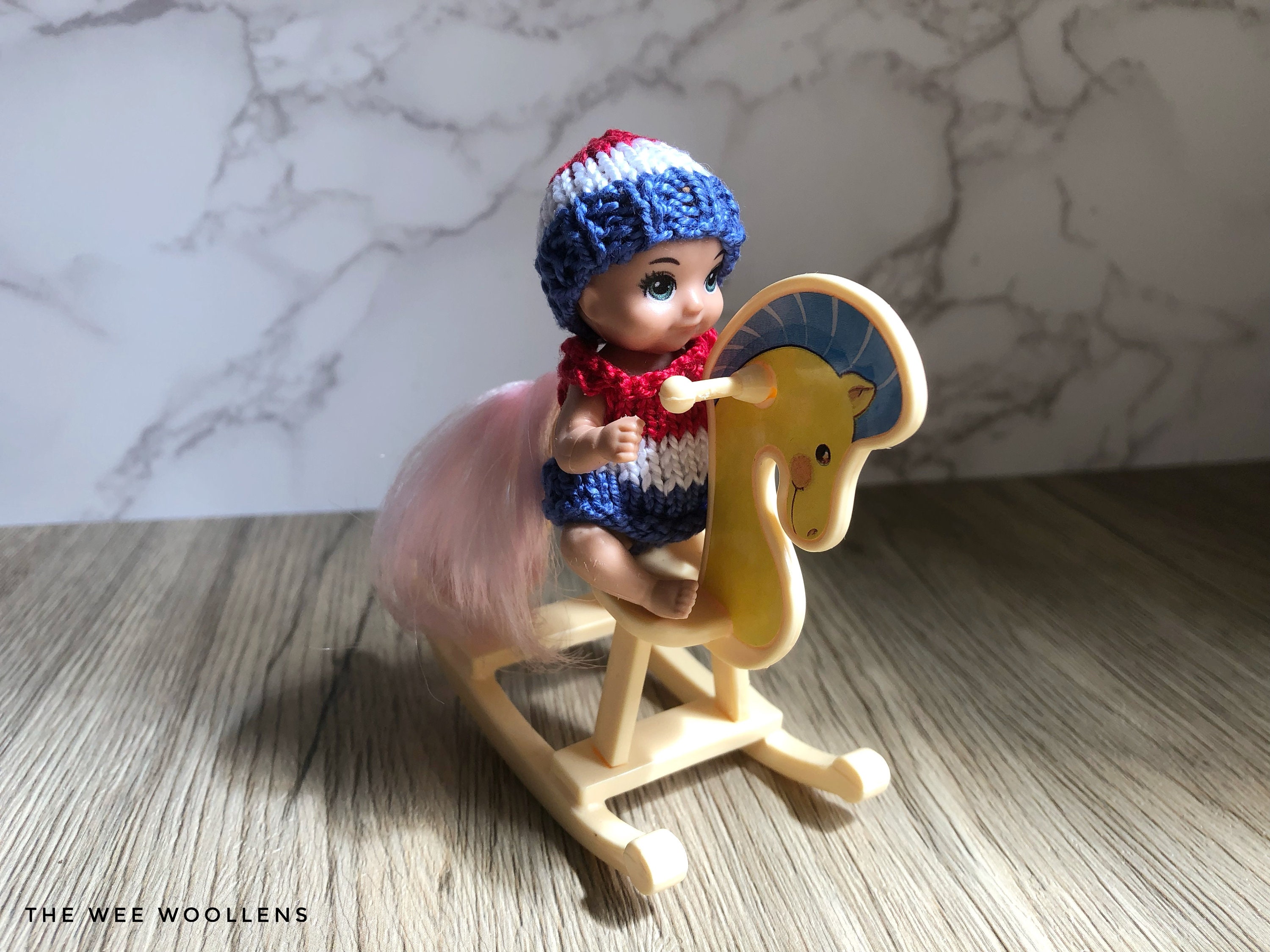 3 Inch Mini Baby Doll Clothes Hand Knitted Pants Hat and - Etsy