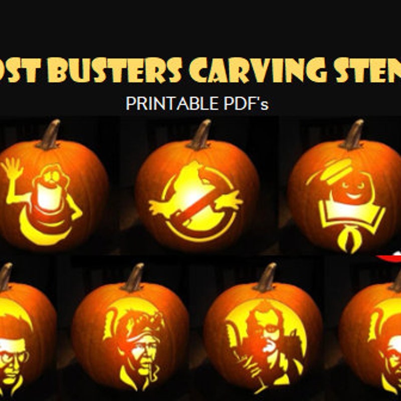 Ghostbusters Pumpkin Stencil - Etsy
