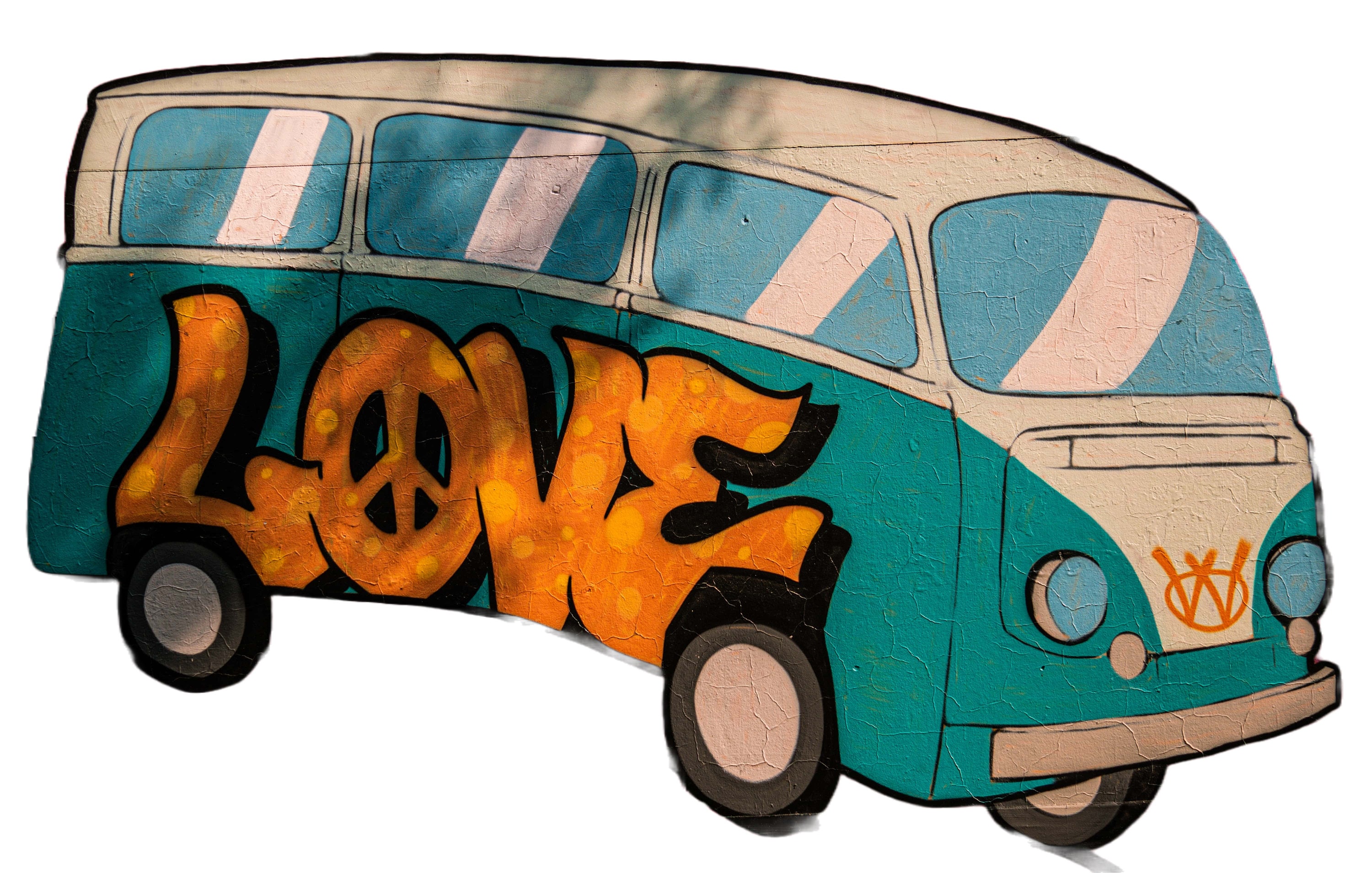 Van Peace Love Vintage Digital - Etsy