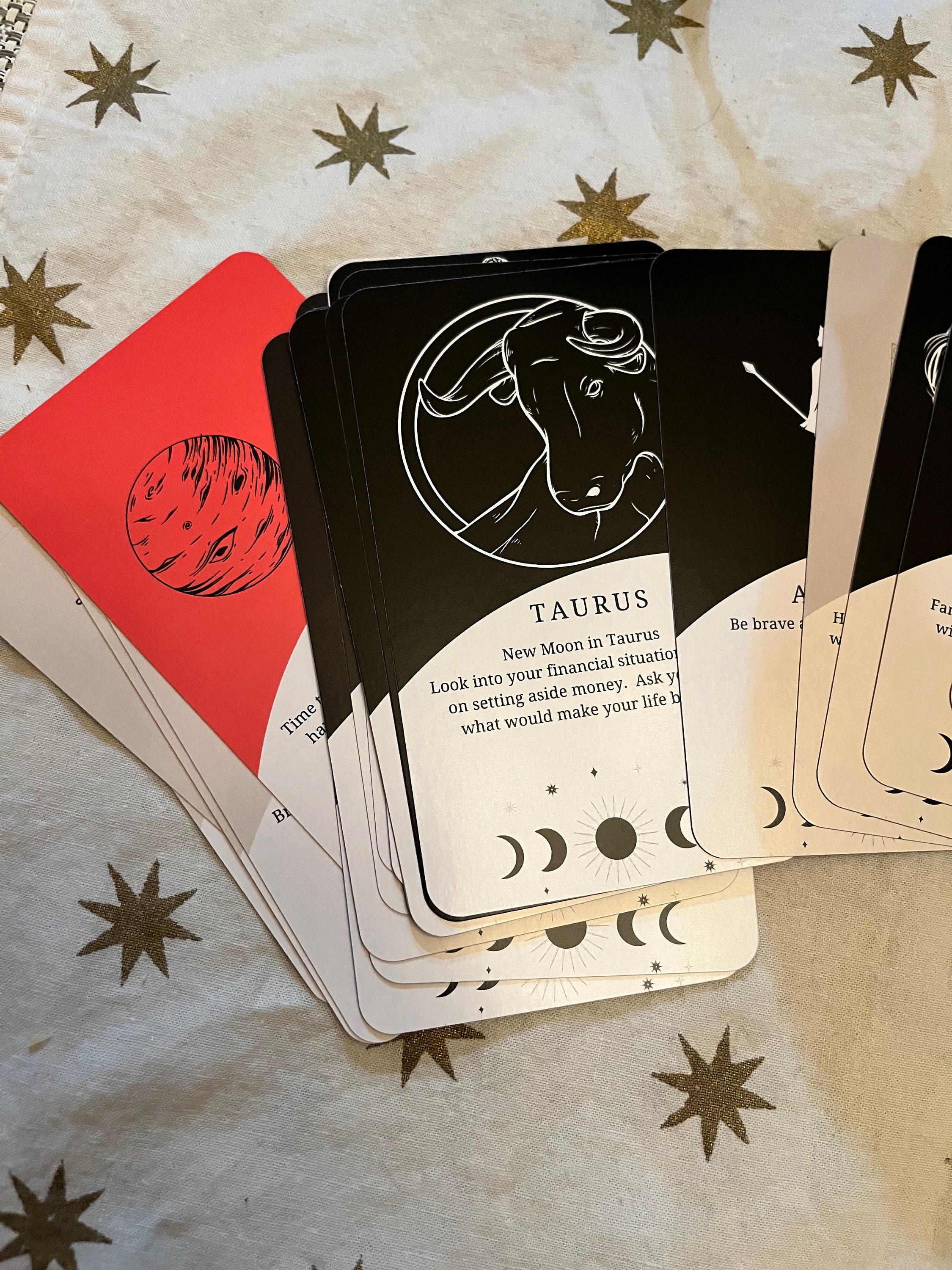 1st Edition Astrology Oracle Cards With Velvet Pouch 41 Cards - Etsy