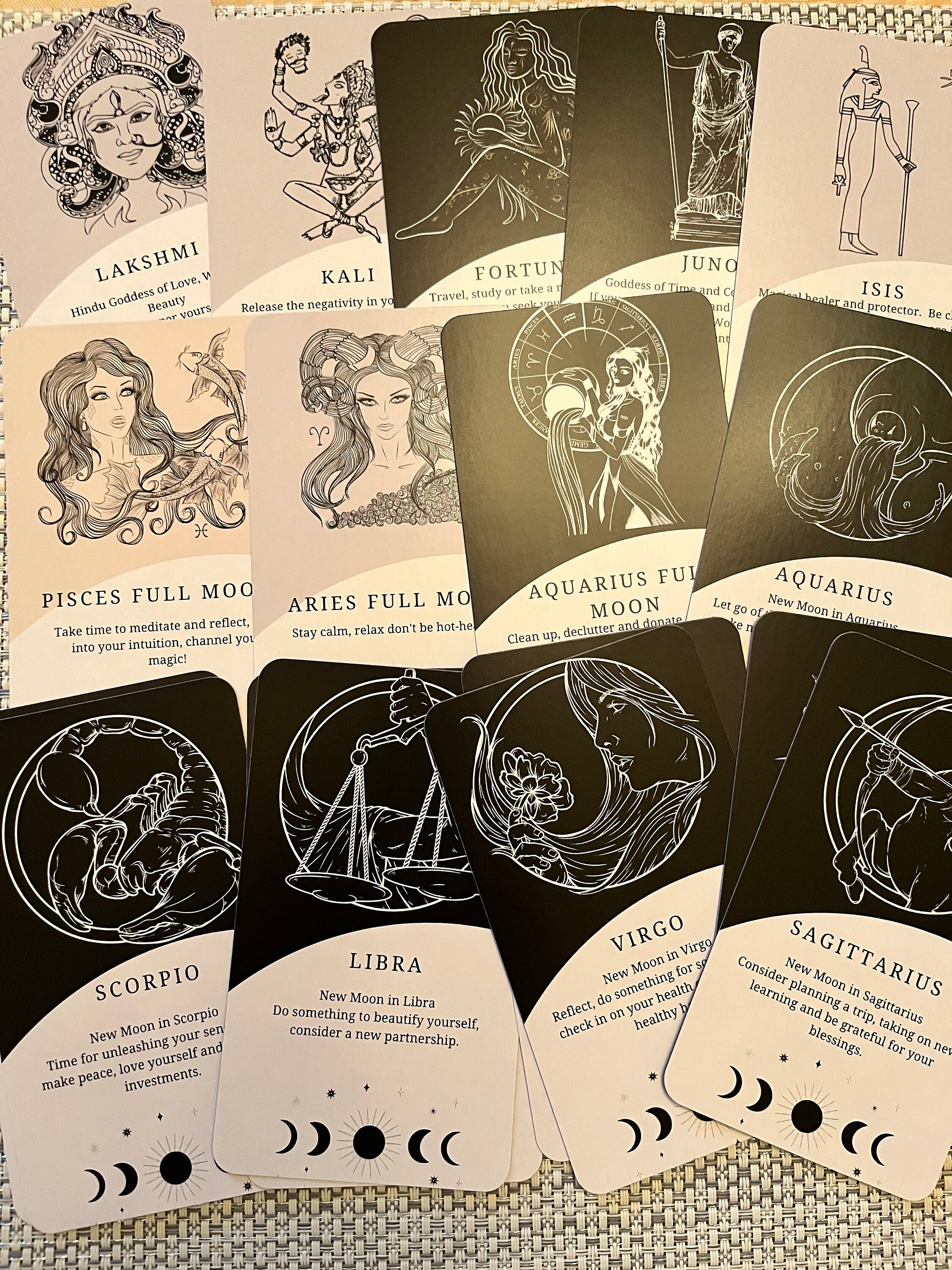 1st Edition Astrology Oracle Cards With Velvet Pouch 41 Cards - Etsy