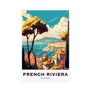 French Riviera Travel Poster Matte Vertical Posters, Nice Cityscape Art ...