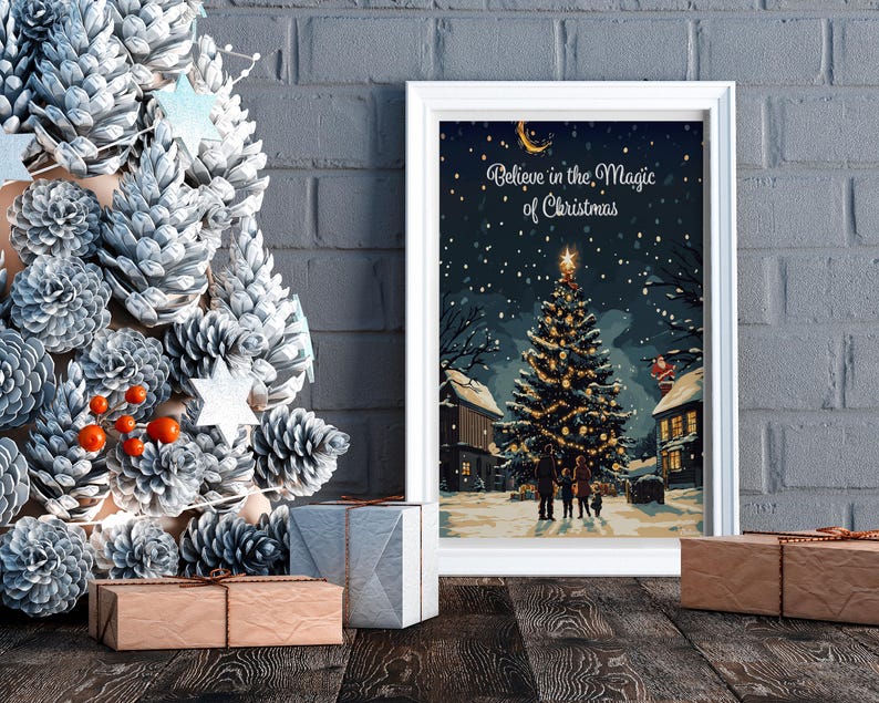 The Magic of Christmas Poster - Matte Vertical Posters, Christmas Art ...