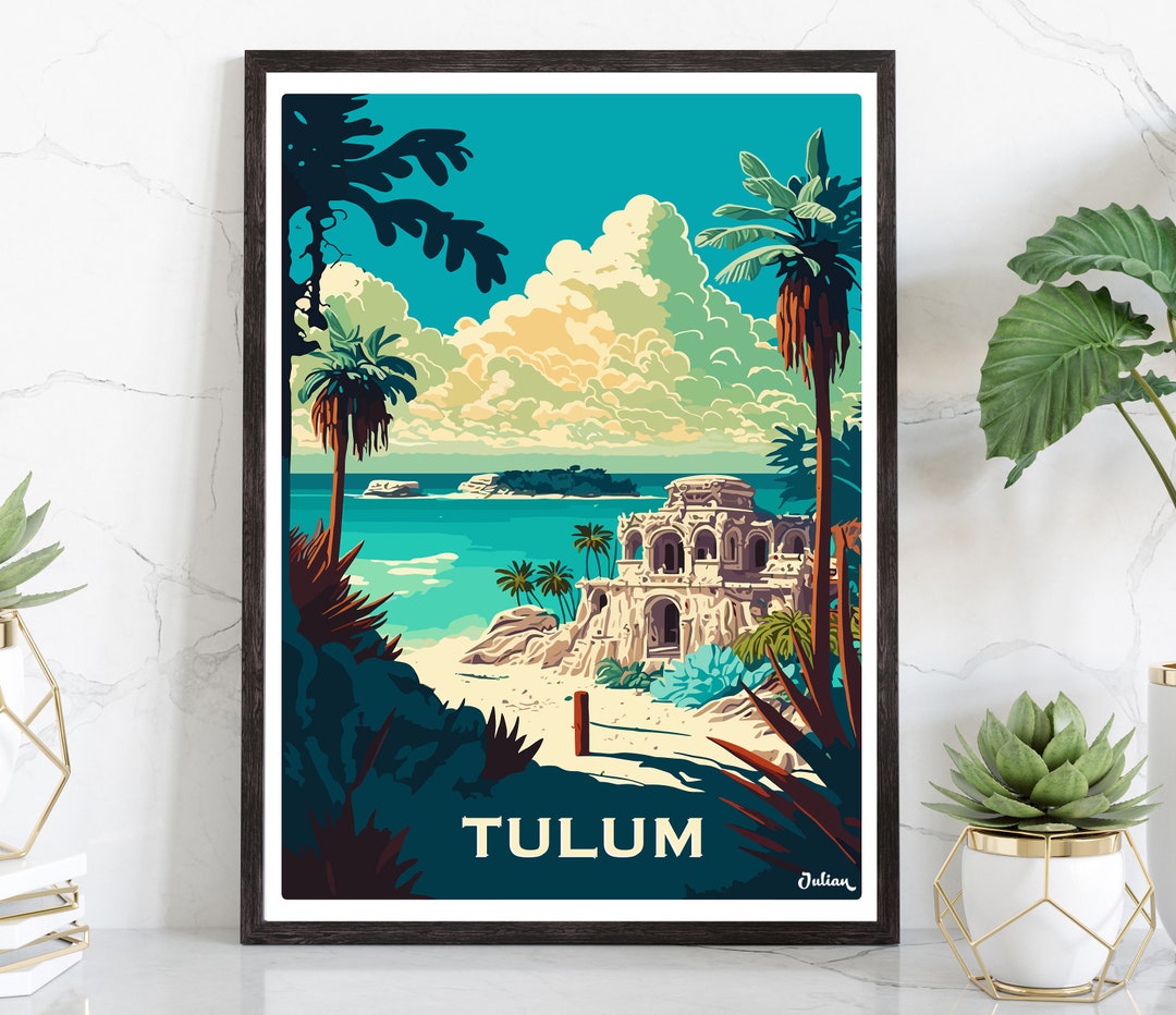Tulum Mexico | Travel Poster | Modern Wall Art - Etsy