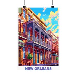 New Orleans | United States | Travel Poster | Modern Wall Art - Etsy