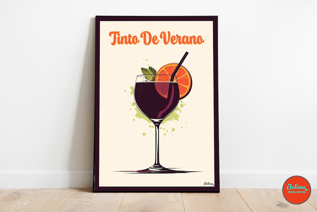 Tinto De Verano Cocktail Art Print: Refreshing Summer Drink Poster - Etsy