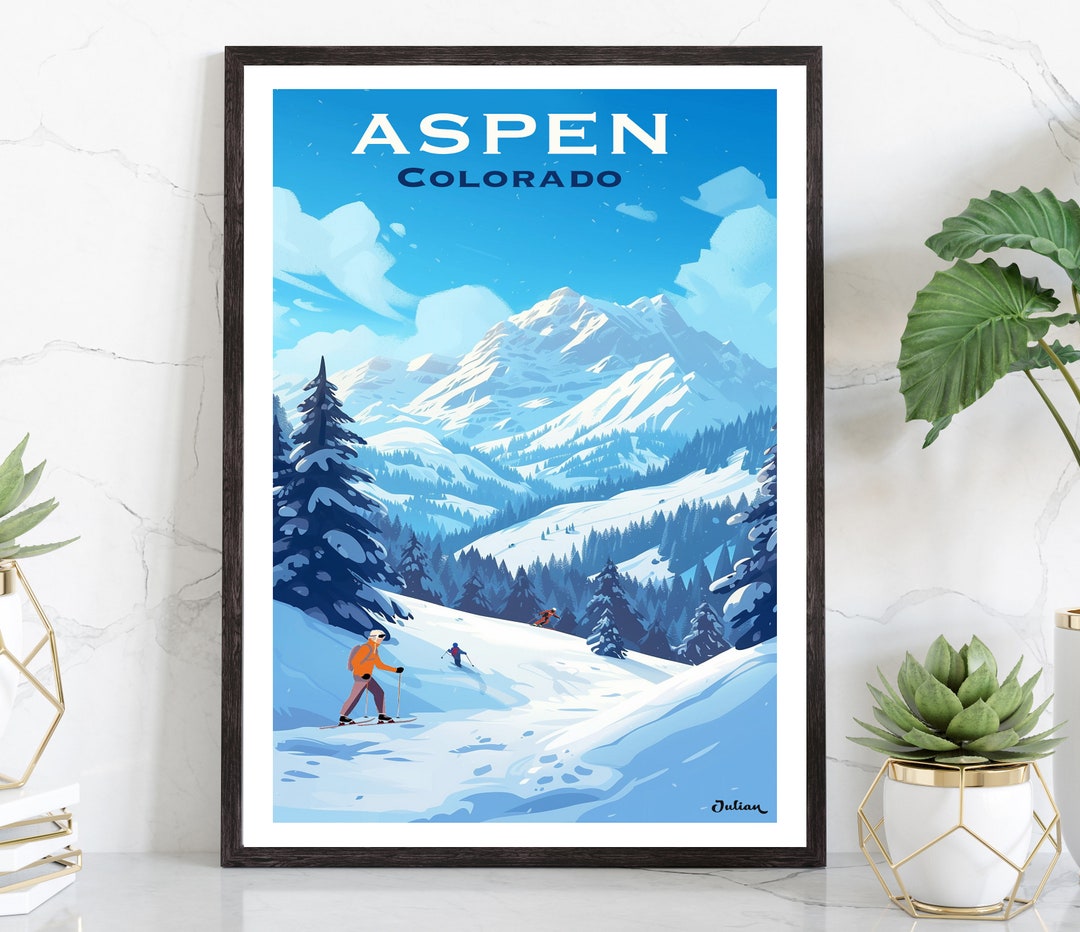 Aspen, Colorado | Travel Poster | Modern Wall Art - Etsy