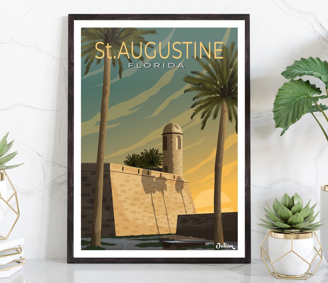 St Augustine Travel Poster - Etsy