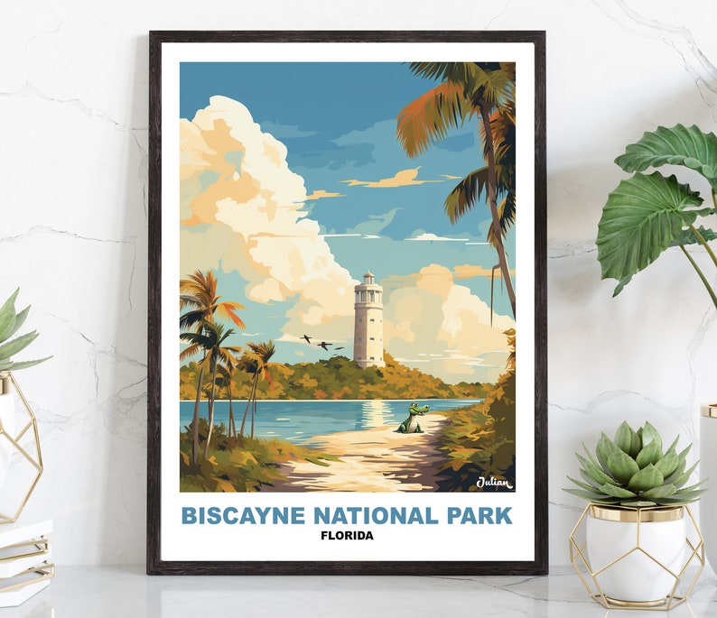 Biscayne National Park | Florida | Travel Poster | Modern Wall Art - Etsy