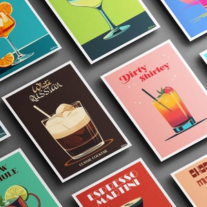 The Appletini Cocktail Poster - Matte Vertical Posters, Cocktail Art ...