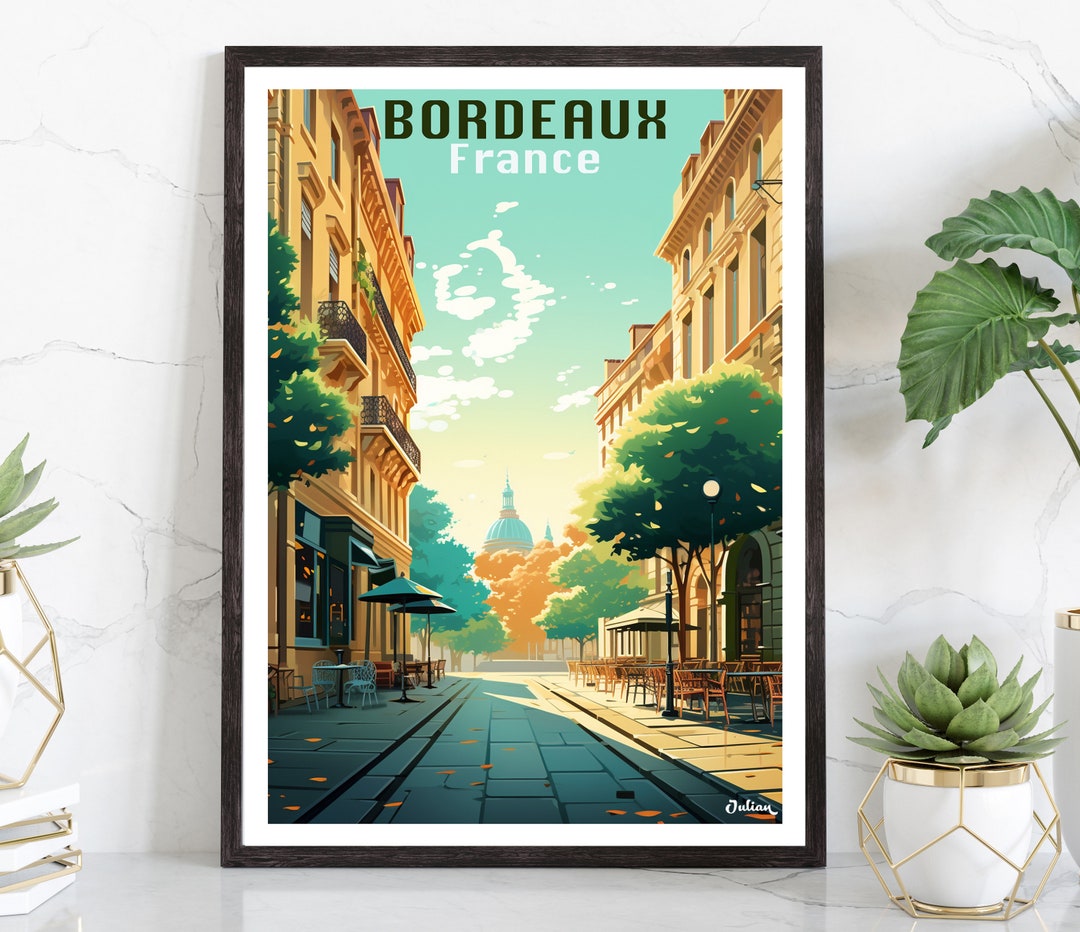 Bordeaux | France | Travel Poster | Modern Wall Art - Etsy