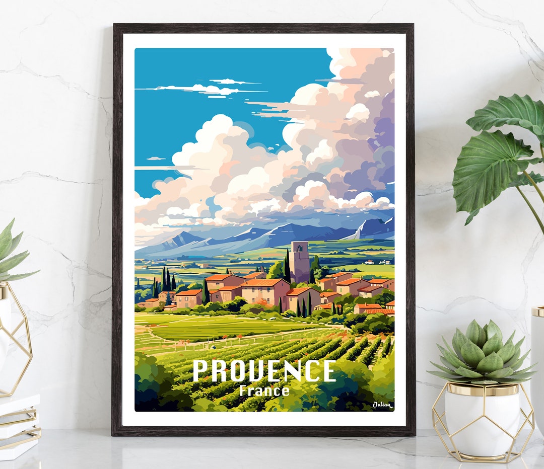 Provence | France | Travel Poster | Modern Wall Art - Etsy