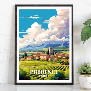 Provence | France | Travel Poster | Modern Wall Art - Etsy