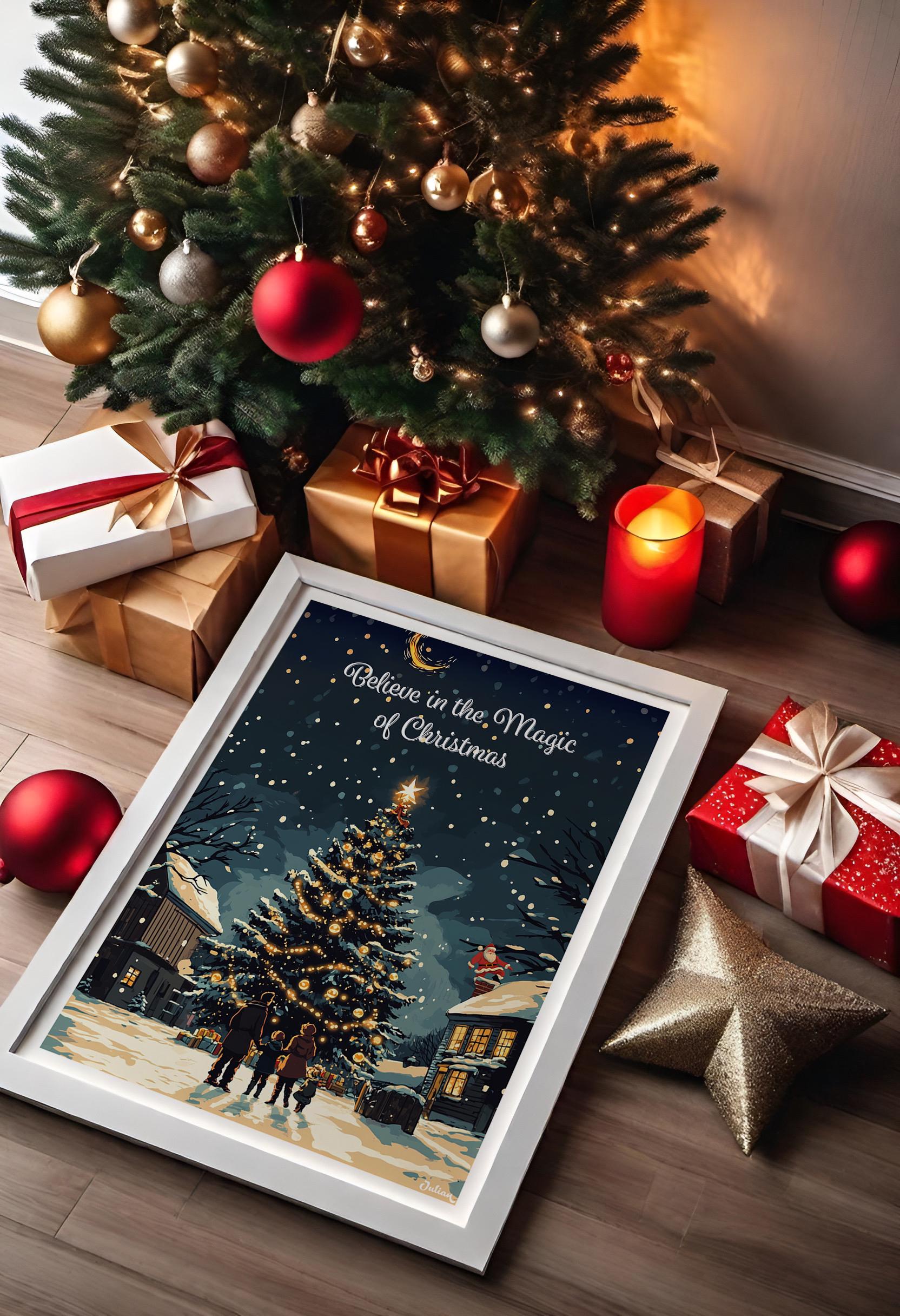 The Magic of Christmas Poster - Matte Vertical Posters, Christmas Art ...