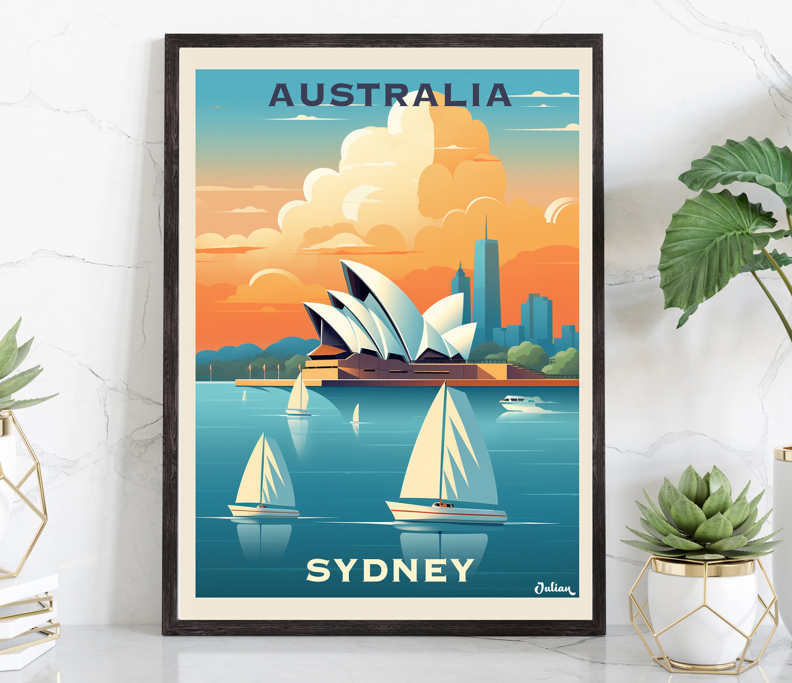 Sydney, Australia | Travel Poster | Modern Wall Art - Etsy