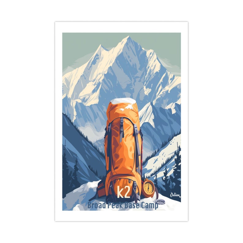 K2, Mount Everest | Travel Poster | Modern Wall Art - Etsy