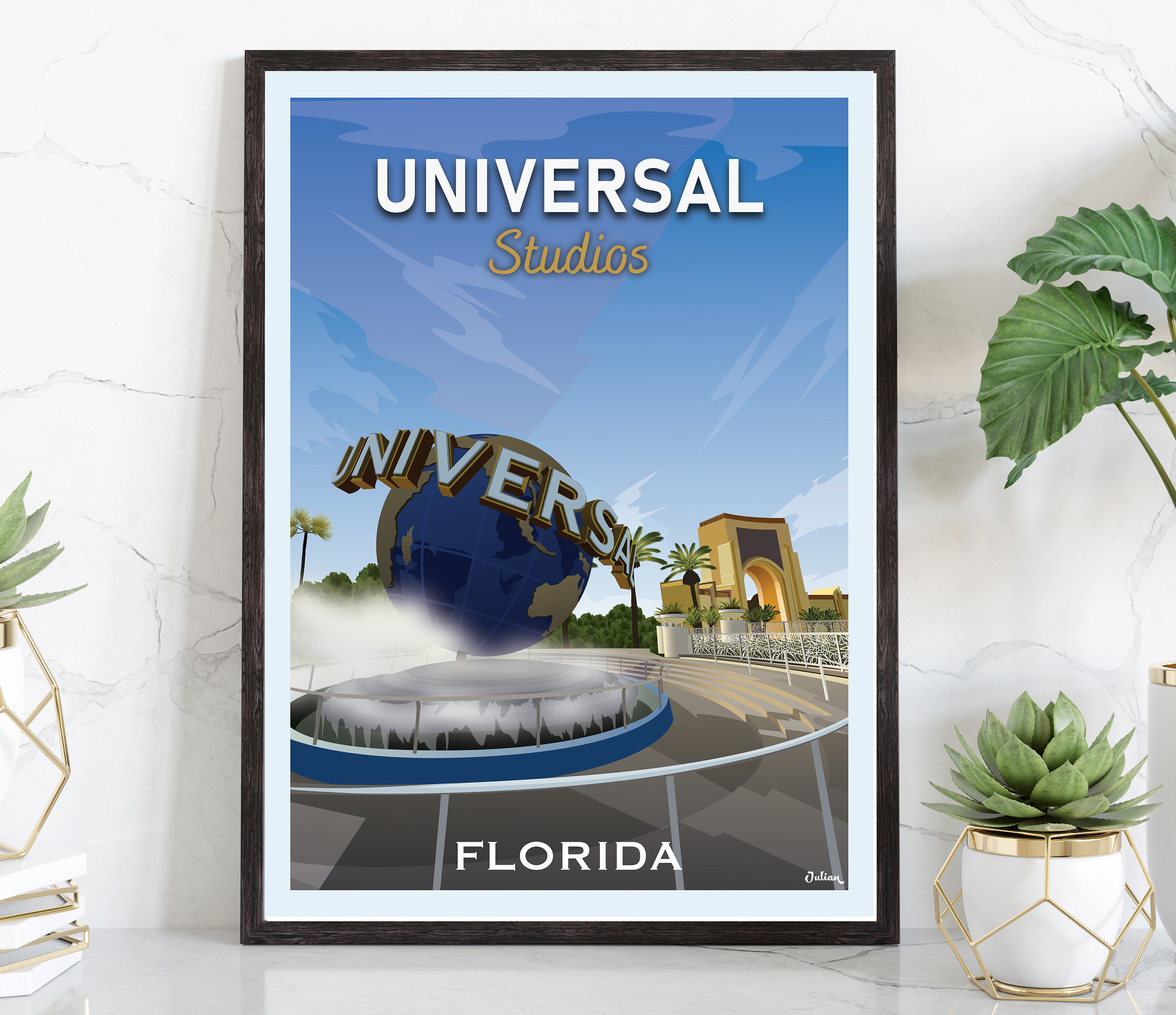 Universal Studios, Florida Travel Poster Modern Wall Art - Etsy