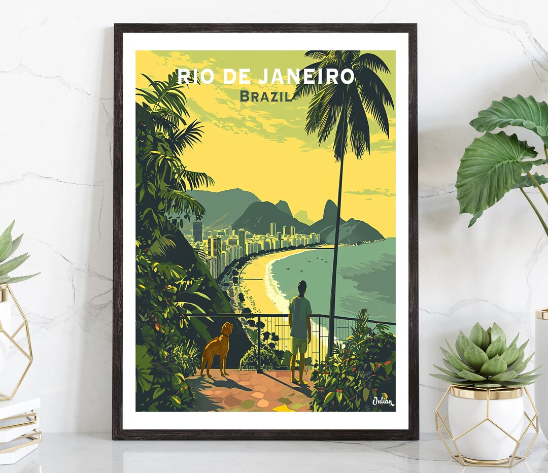 Rio De Janeiro, Brazil | Travel Poster | Modern Wall Art - Etsy