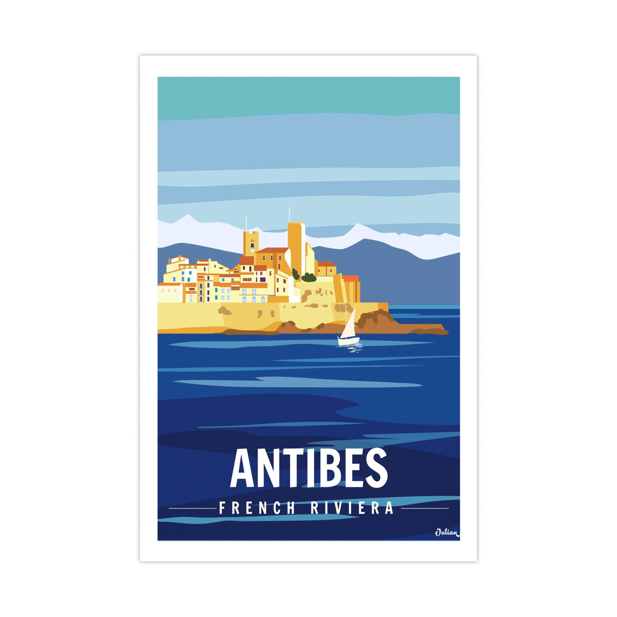 Antibes, France | Travel Poster | Modern Wall Art - Etsy