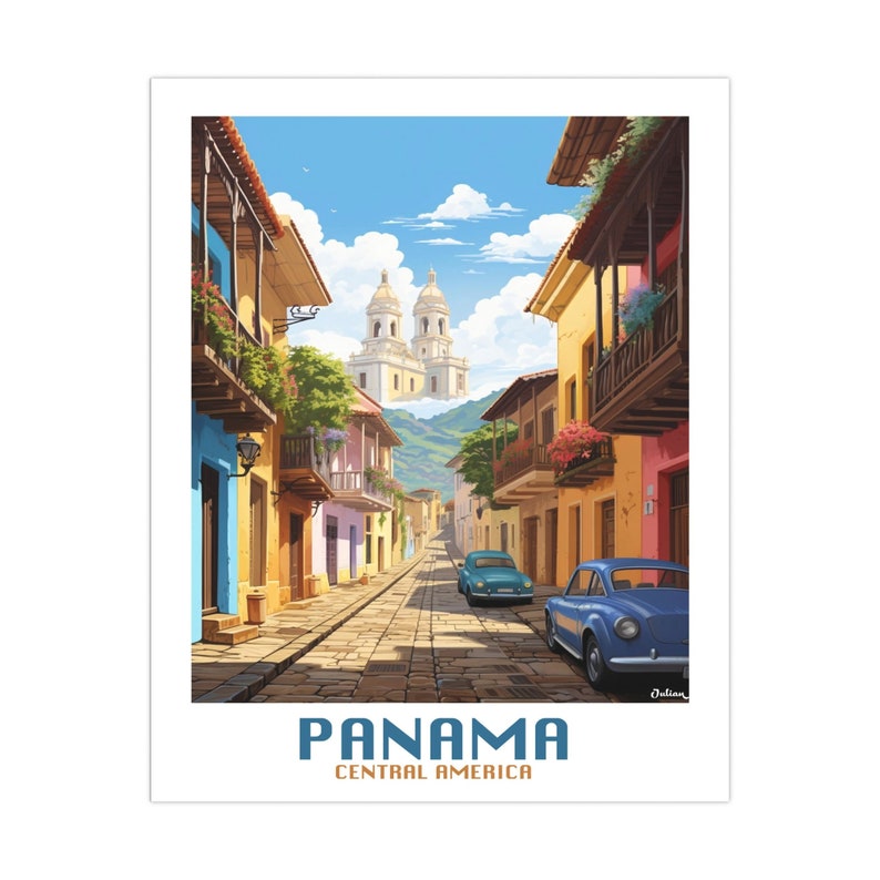 Panama City, Panama Travel Poster Modern Wall Art - Etsy