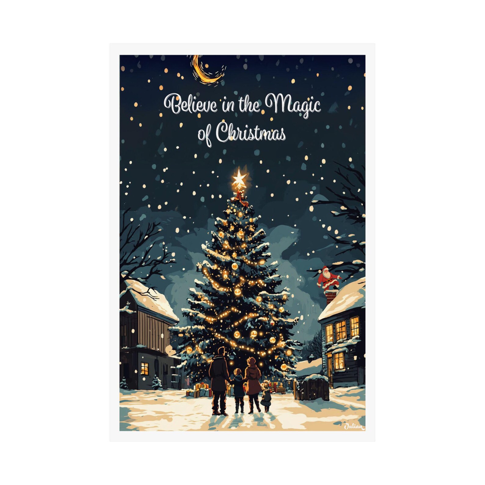 The Magic of Christmas Poster - Matte Vertical Posters, Christmas Art ...