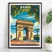 Arc De Triomphe, Paris | Travel Poster | Modern Wall Art - Etsy