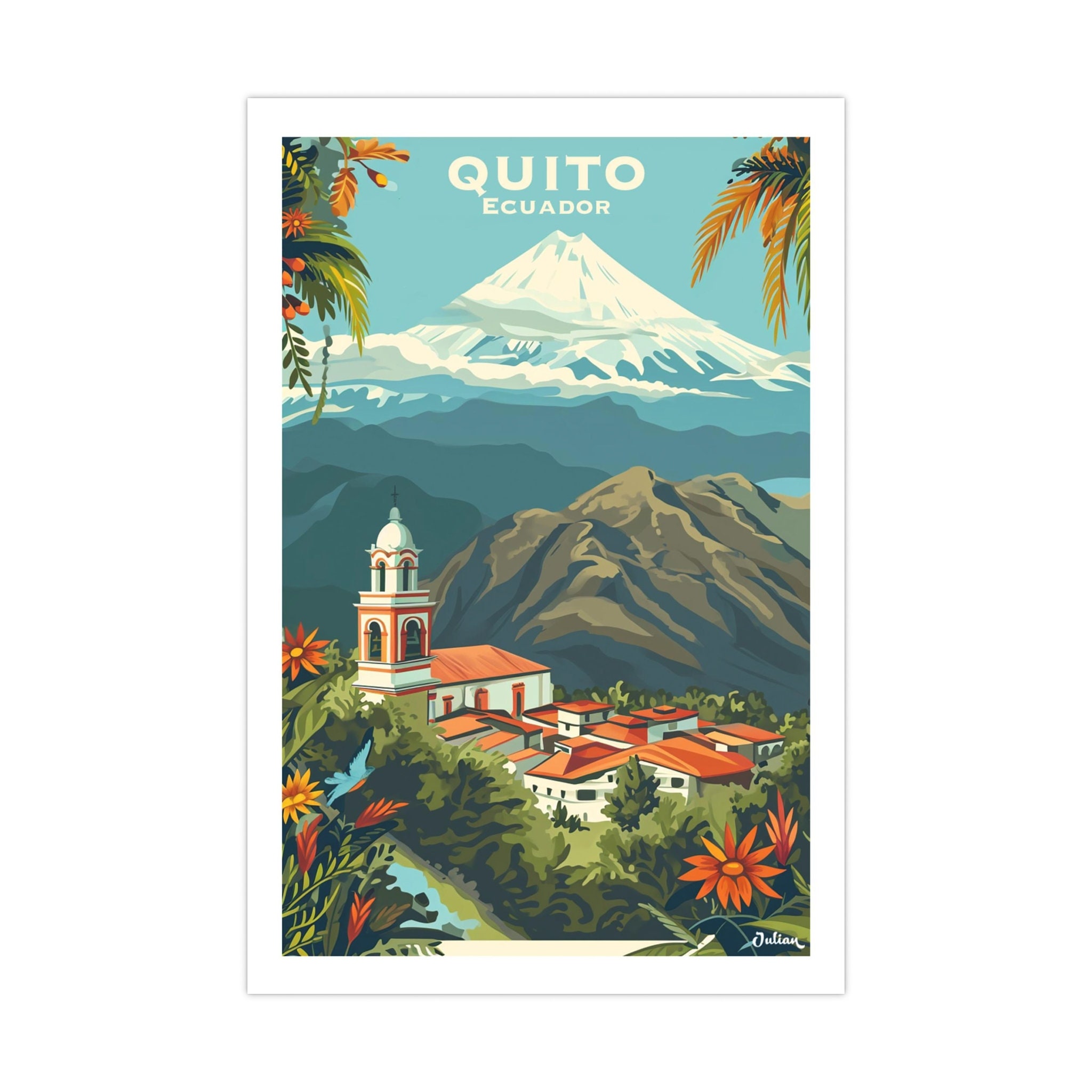 Quito, Ecuador Travel Poster Modern Wall Art - Etsy