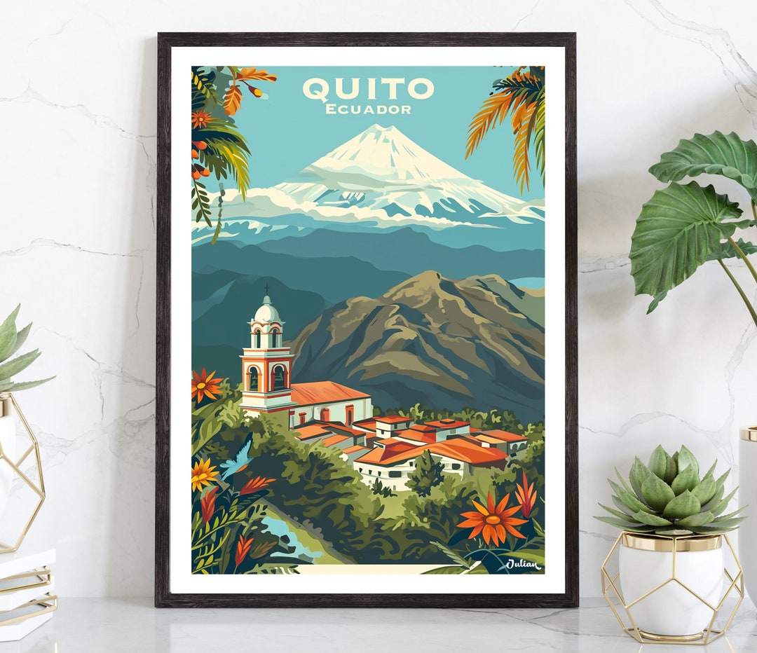 Quito Ecuador Travel Poster Modern Wall Art - Etsy