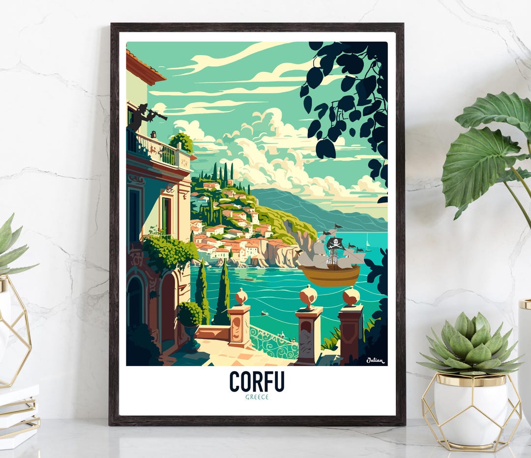 The Corfu Poster - Matte Vertical Posters, World Art Print, Decor, Wall ...