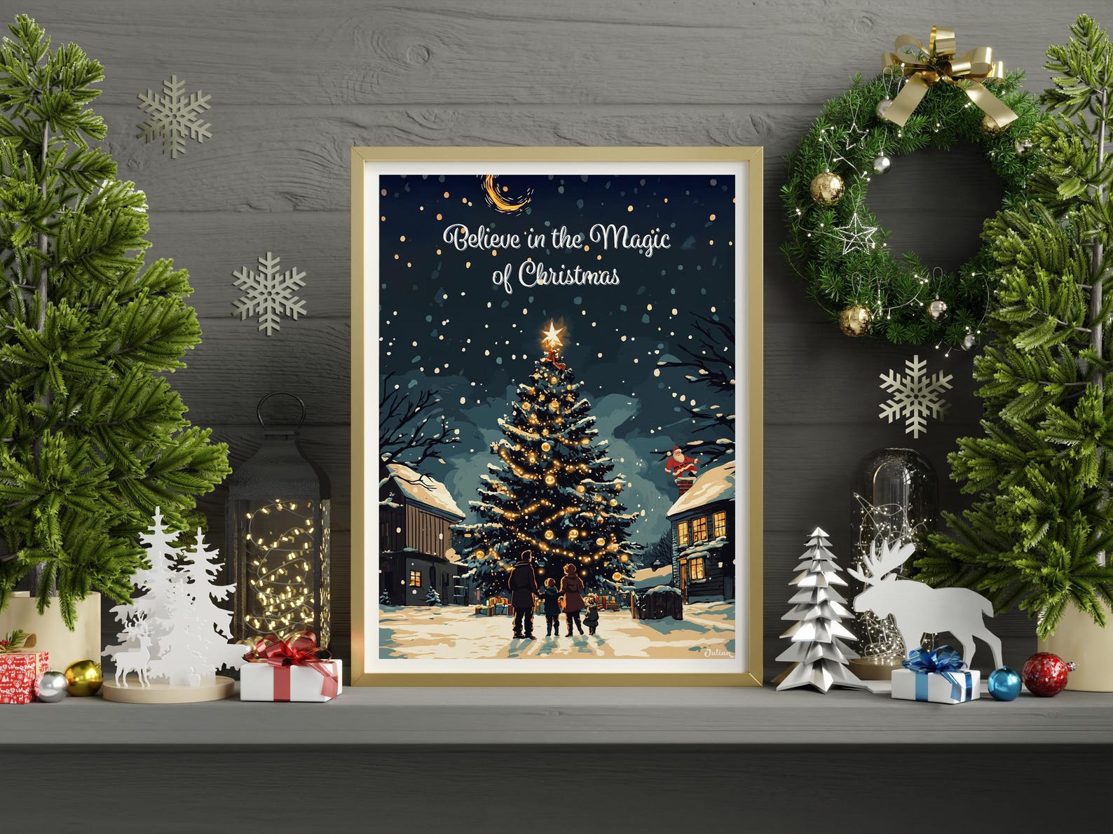 The Magic of Christmas Poster - Matte Vertical Posters, Christmas Art ...
