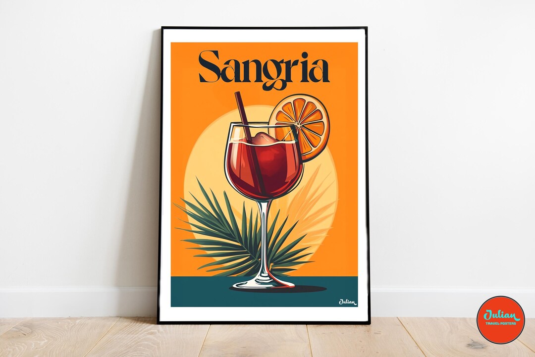 The Sangria Cocktail Poster - Matte Vertical Posters, Cocktail Art ...