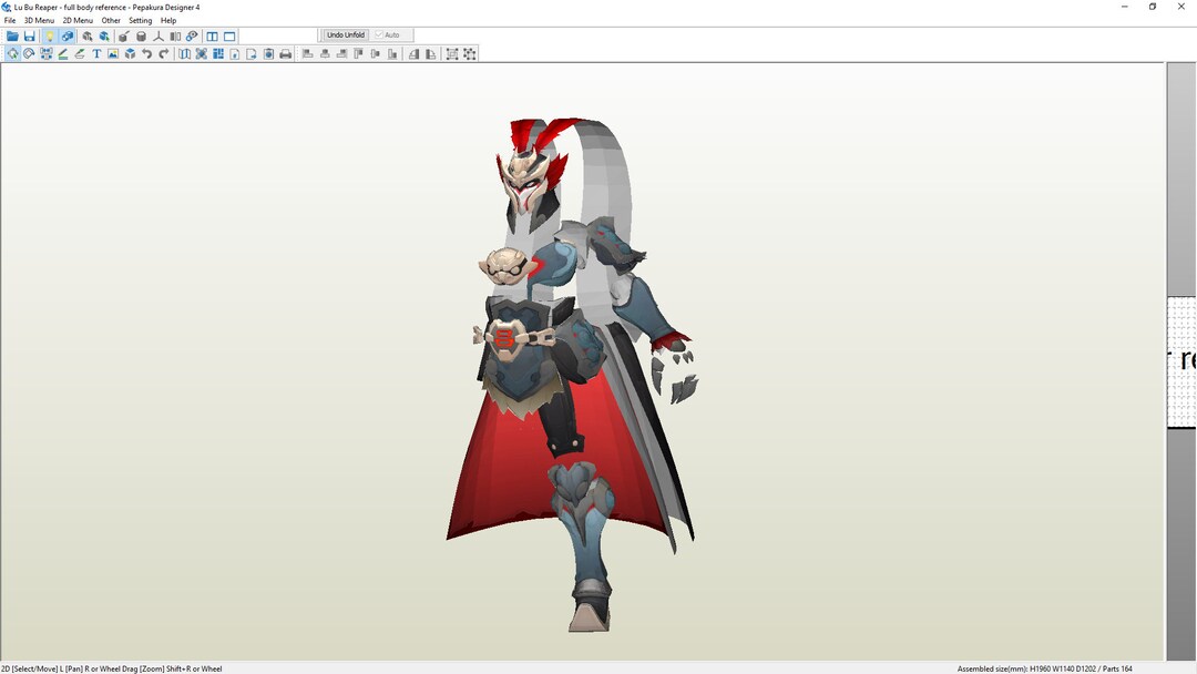 Lu Bu Reaper Armor template Set Pepakura foam cosplay pattern - Etsy España