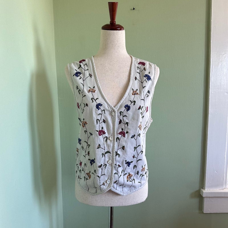Floral Vest - Etsy