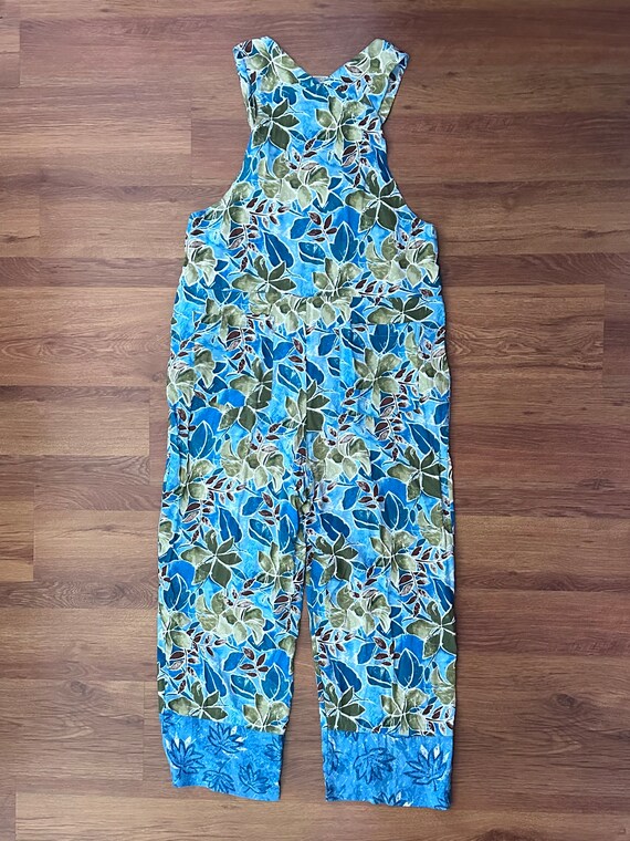 Vintage Y2K Boho Floral Overalls size Large - Gem