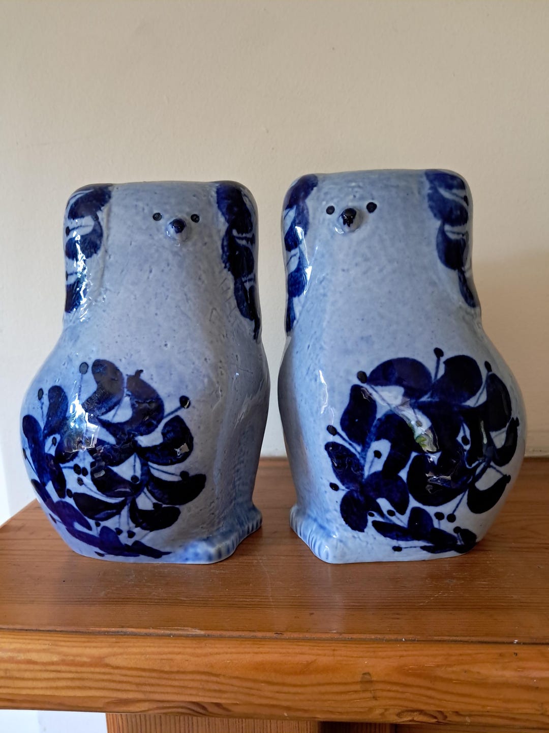 Lisa Larson Vintage Large Blue Dogs Staffordshire Poodles - Gustavsberg ...