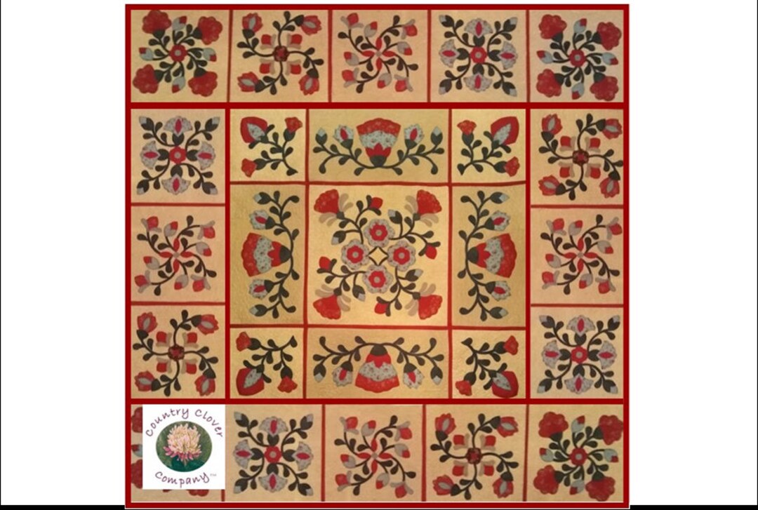 Baltimore Quilt PDF Pattern 70" X 70" Traditional New England Style - Etsy