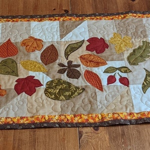 Autumn Leaves Quilted Table Runner Pattern PDF - Etsy