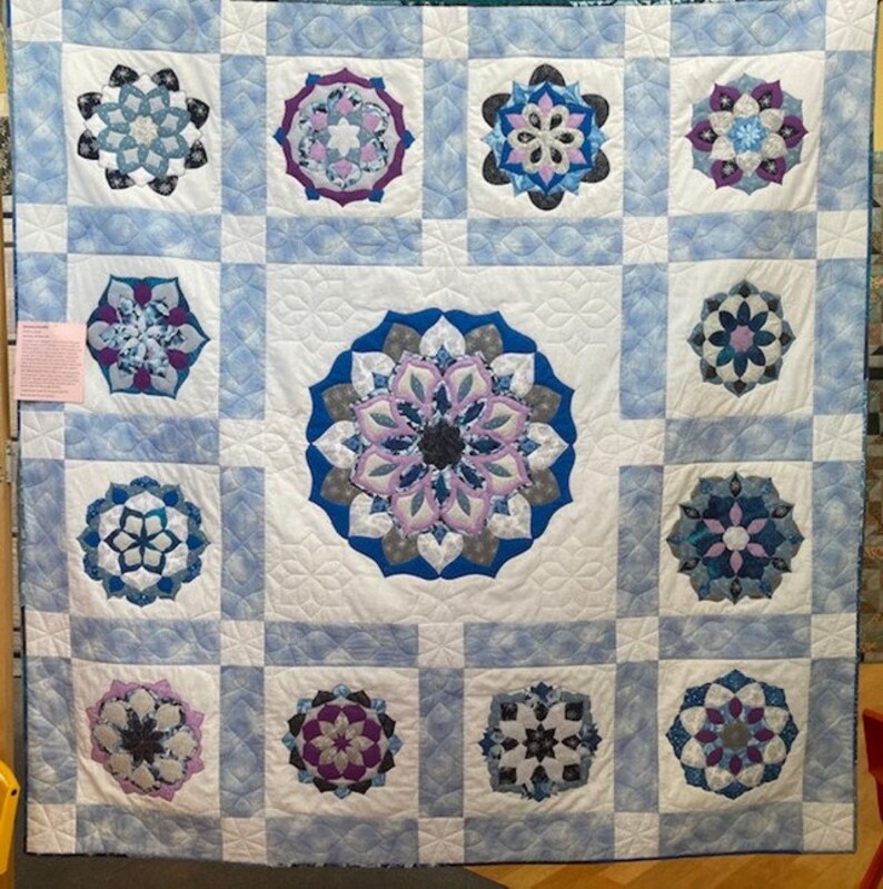 Block of the Month Marvellous Mandala Applique Quilt PDF Full Pattern ...