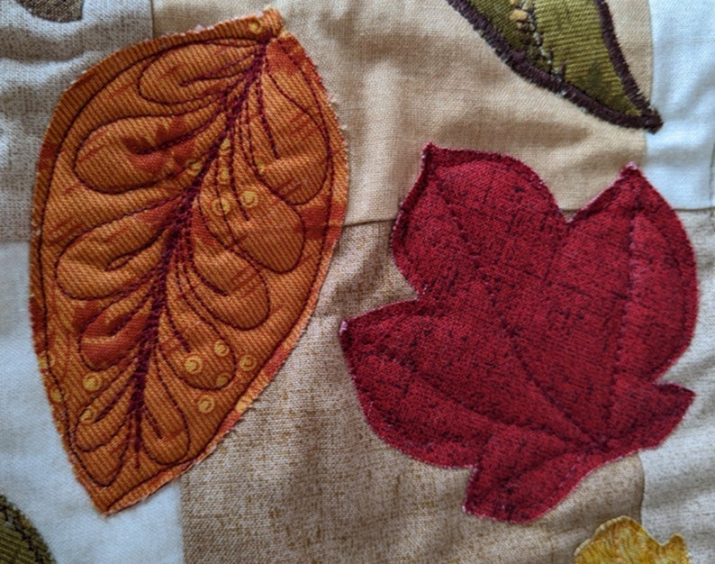 Autumn Leaves Quilted Table Runner Pattern PDF - Etsy