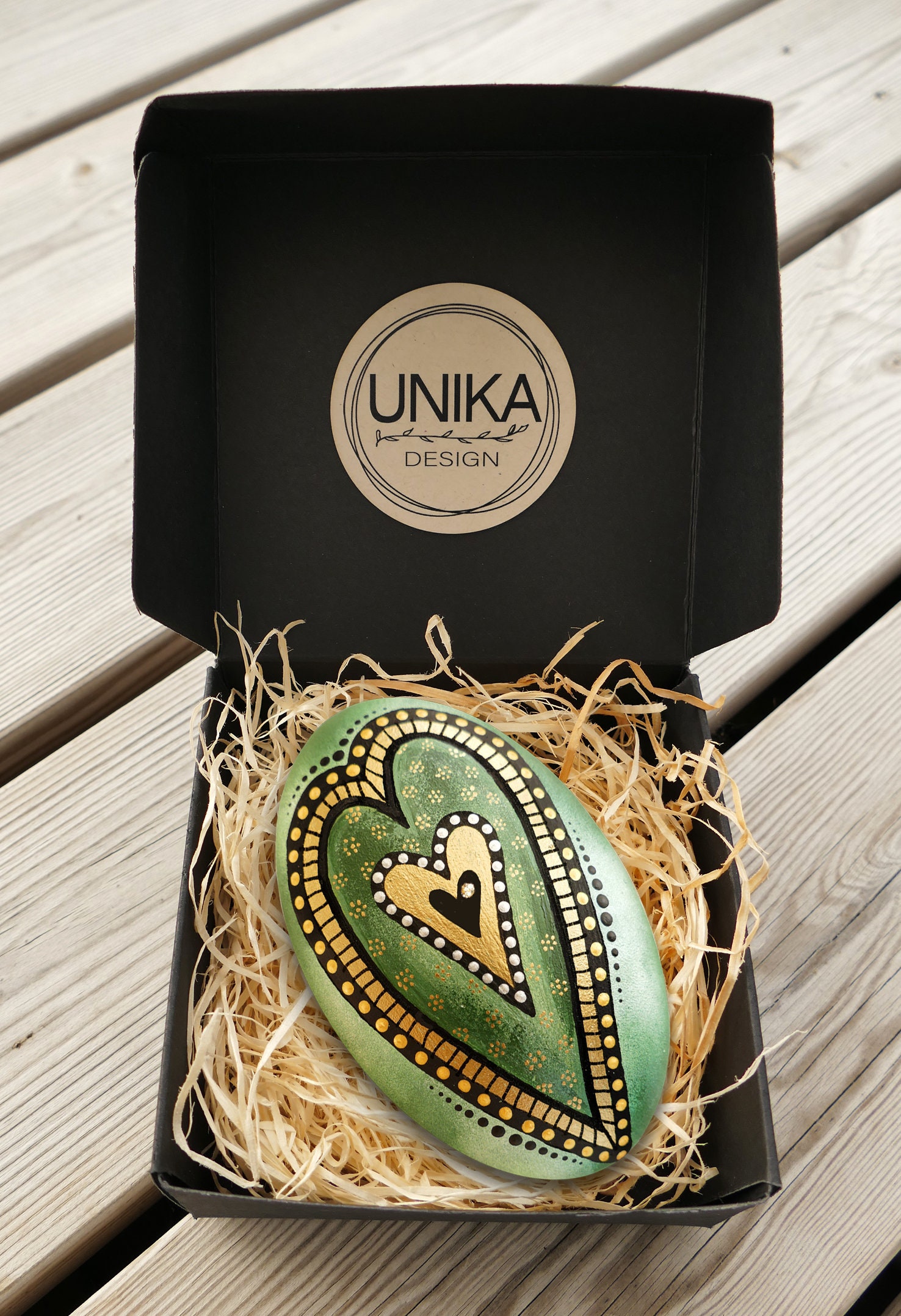 Hand Painted Heart Stone Rock Hand Made Dot Paint - Etsy