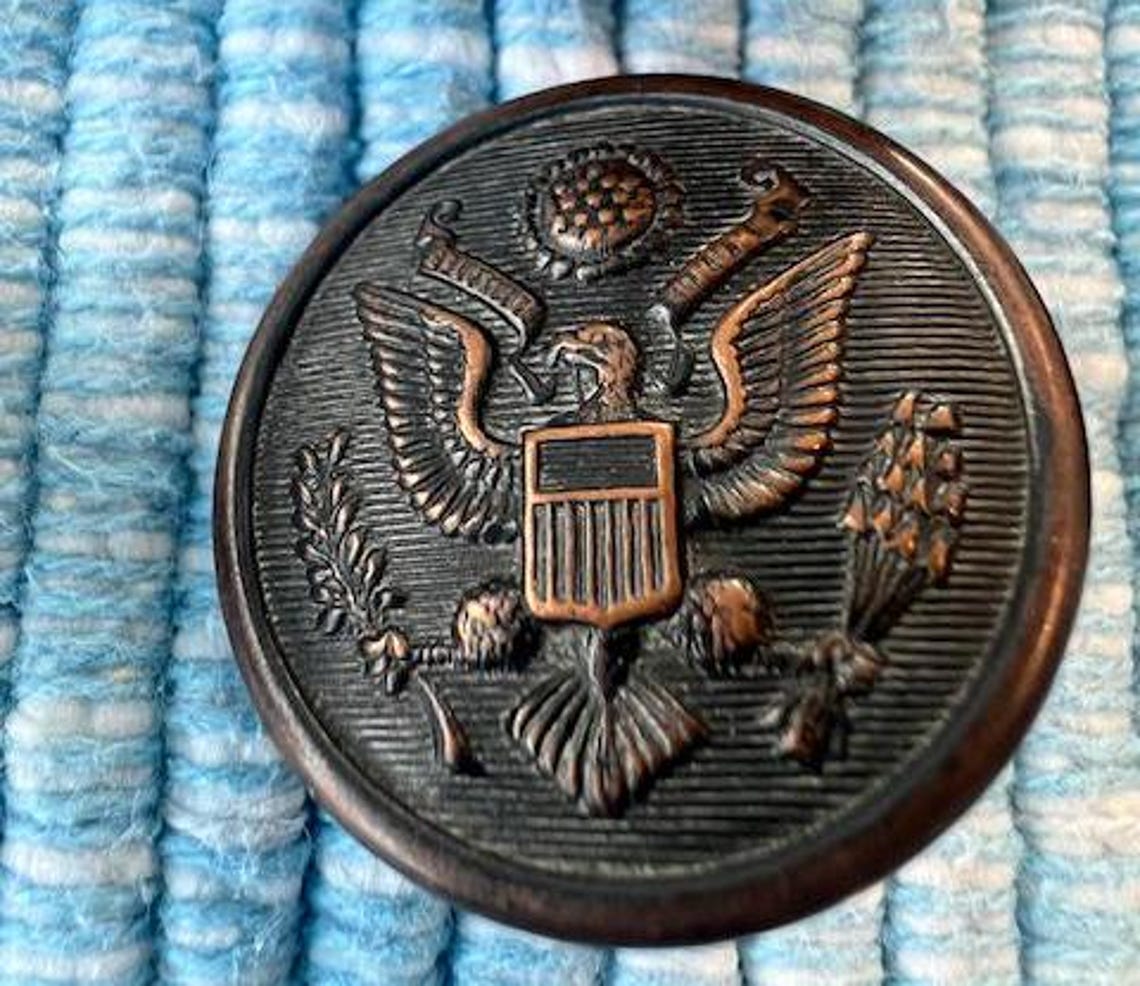 WW1 Army Eagle Uniform Button - Etsy