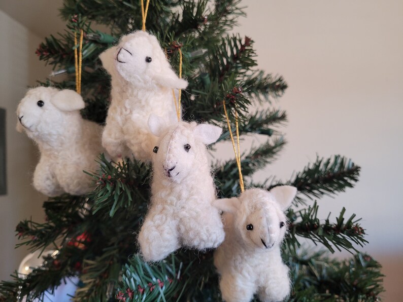 Adorable Handmade Wool Felt Sheep Ornament, Great for Any Decoration ...