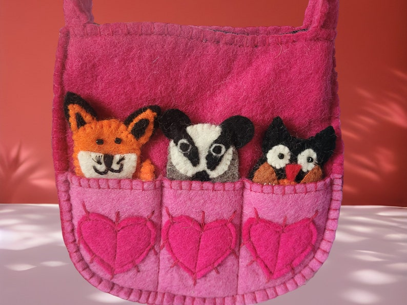 Beautiful Poppet Felt Bag. Adorable Wool Bag. Stylish Poppet Bag. Great ...