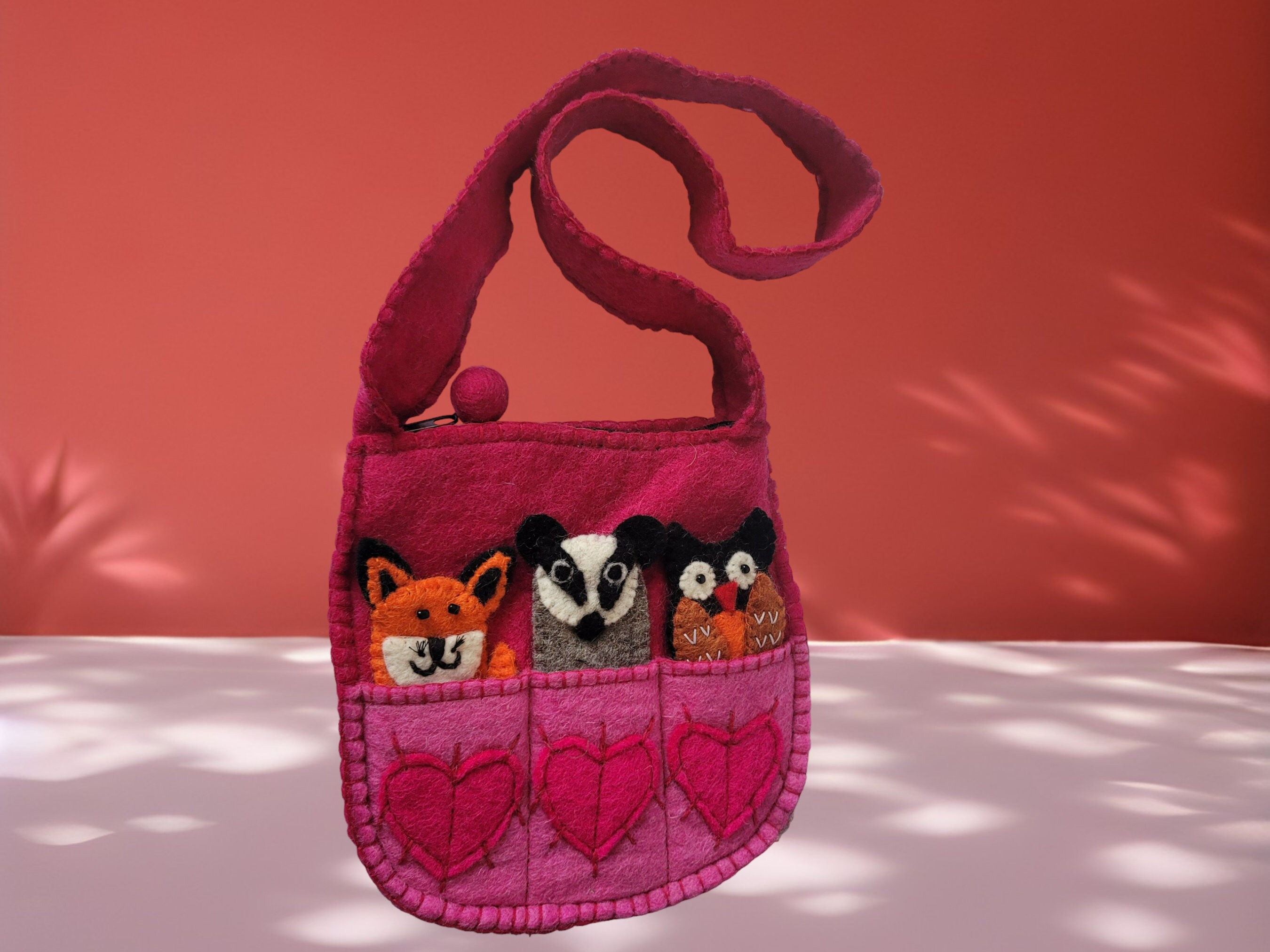 Beautiful Poppet Felt Bag. Adorable Wool Bag. Stylish Poppet Bag. Great ...
