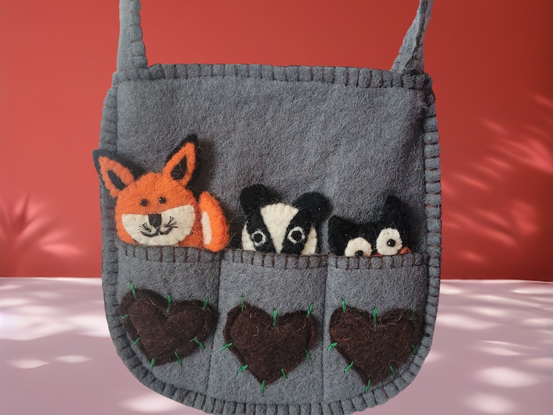 Beautiful Poppet Felt Bag. Adorable Wool Bag. Stylish Poppet Bag. Great ...