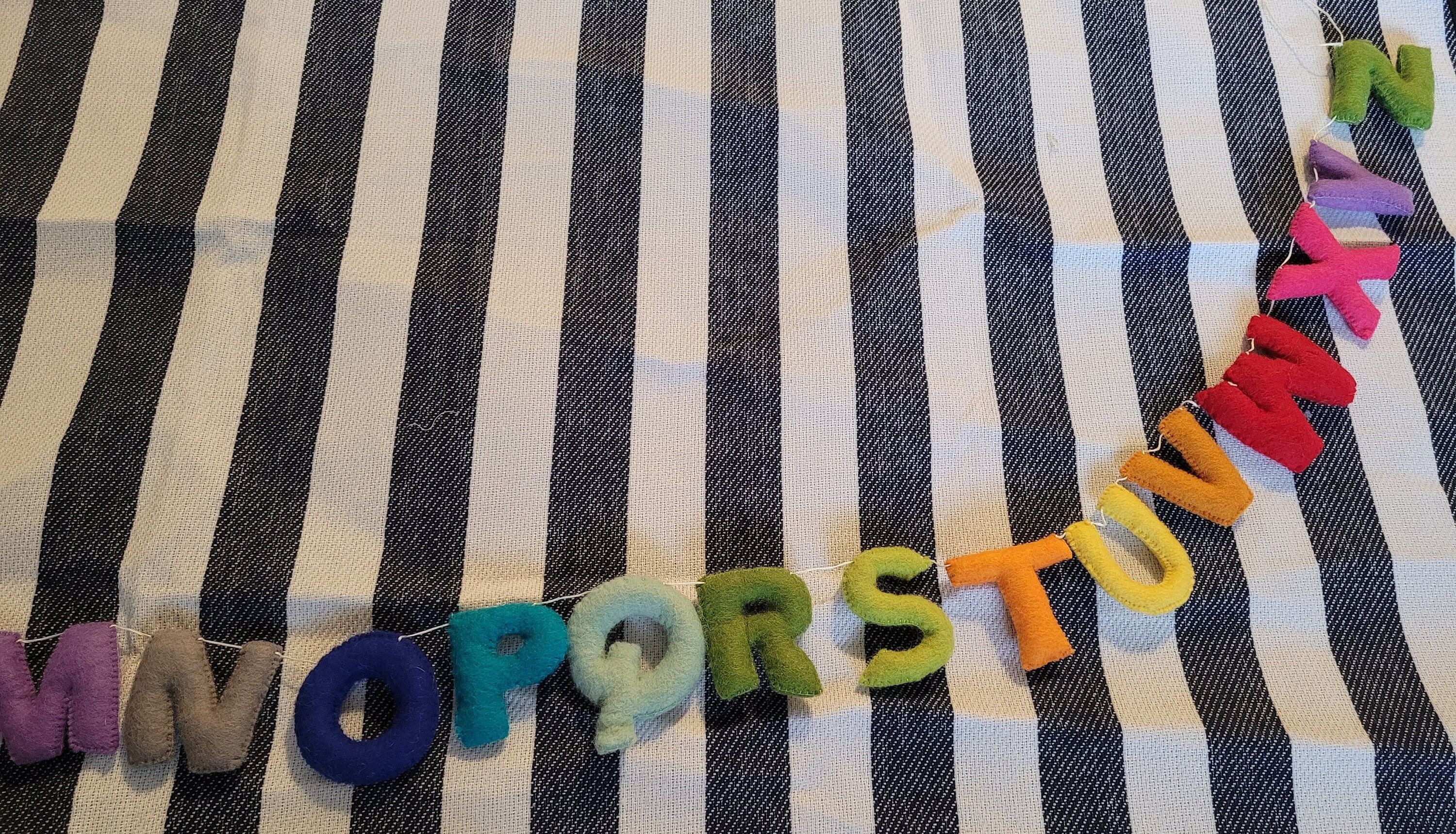 Wool Felt Alphabet, Preschool Uppercase Alphabet Set. Handmade, Soft ...