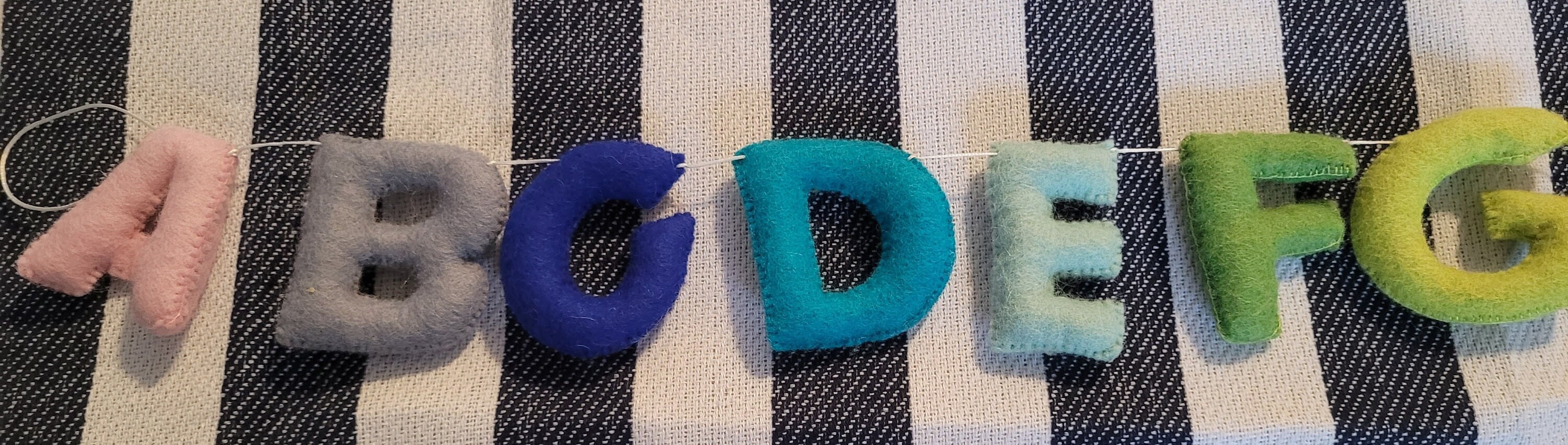 Wool Felt Alphabet, Preschool Uppercase Alphabet Set. Handmade, Soft ...