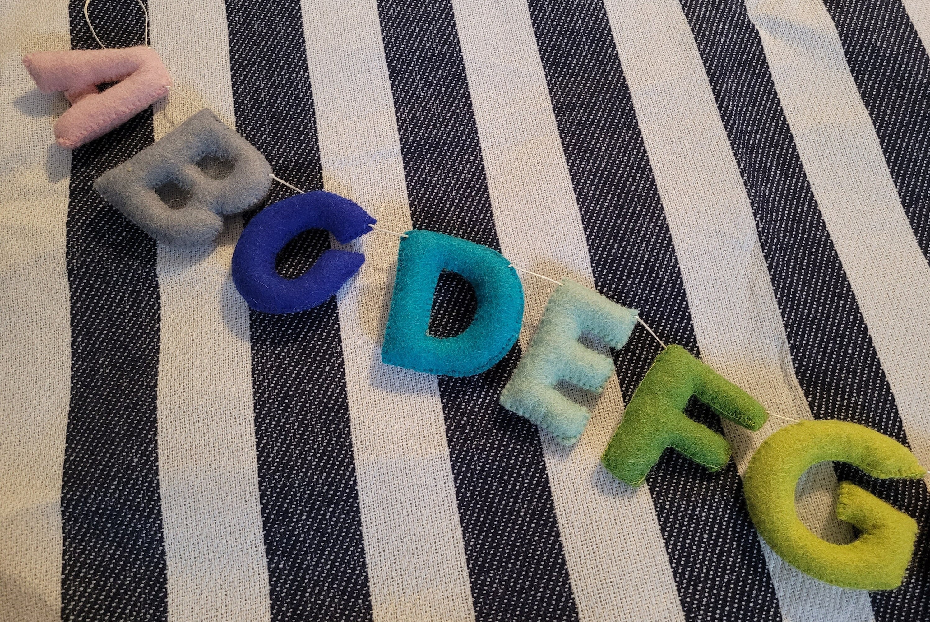 Wool Felt Alphabet, Preschool Uppercase Alphabet Set. Handmade, Soft ...