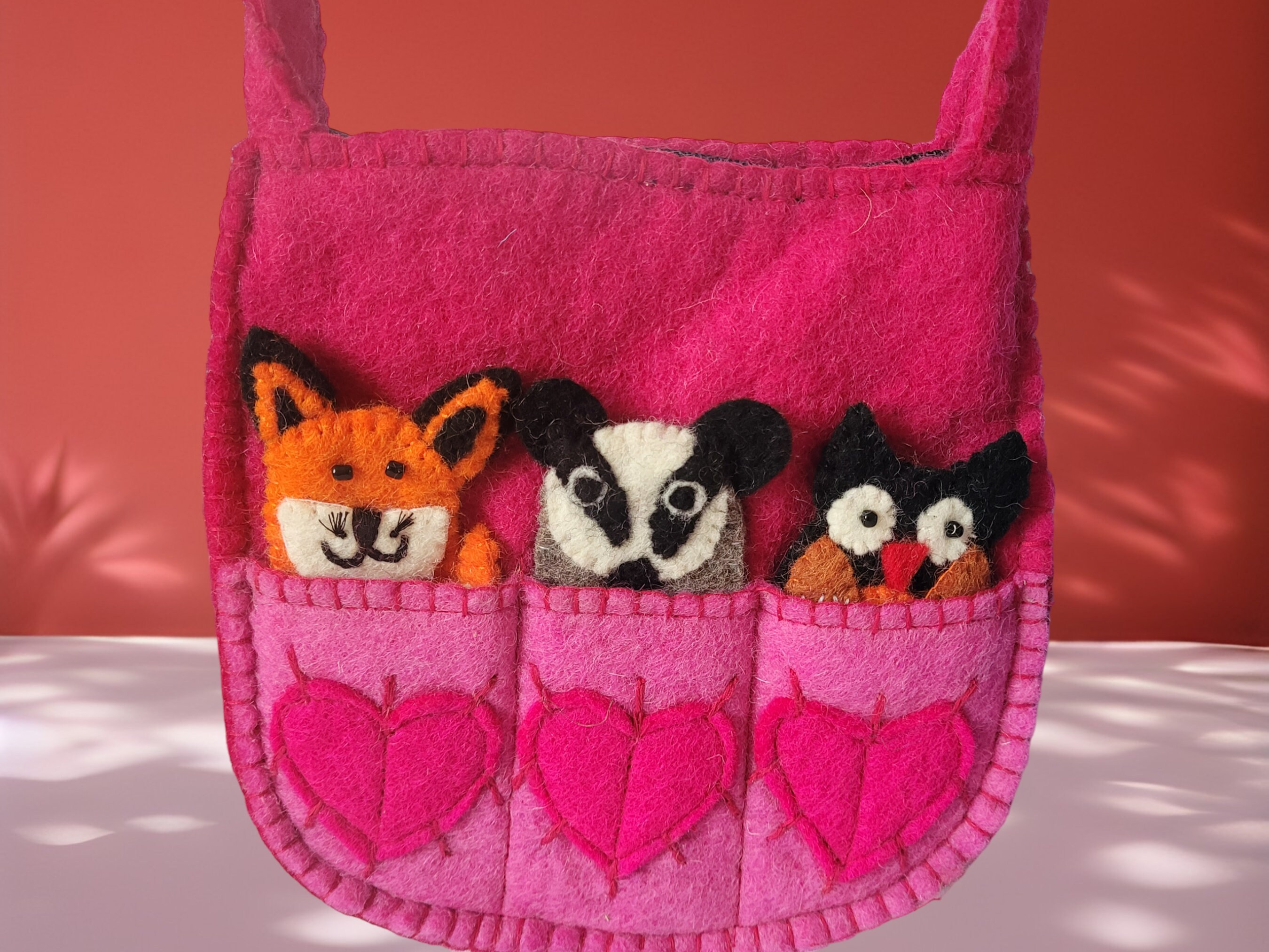Beautiful Poppet Felt Bag. Adorable Wool Bag. Stylish Poppet Bag. Great ...